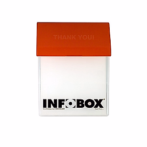 The InfoBox - Outdoor Document Holder,Red and Clear