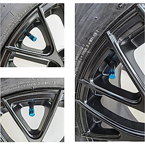 Car Tire Valve Caps Valve Stem Cover Compatible with Series Tire Car Decoration Accessories(Black)