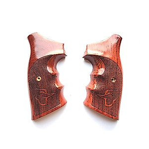 BMPL Hardwood Open Back Luxury Laser Grips Compatible with Taurus Medium/Large Frame.357 M44, 65, 66, 80, 82, 83, 96, 431, 441, 607, 608, 669 Revolver Handmade Handcraft