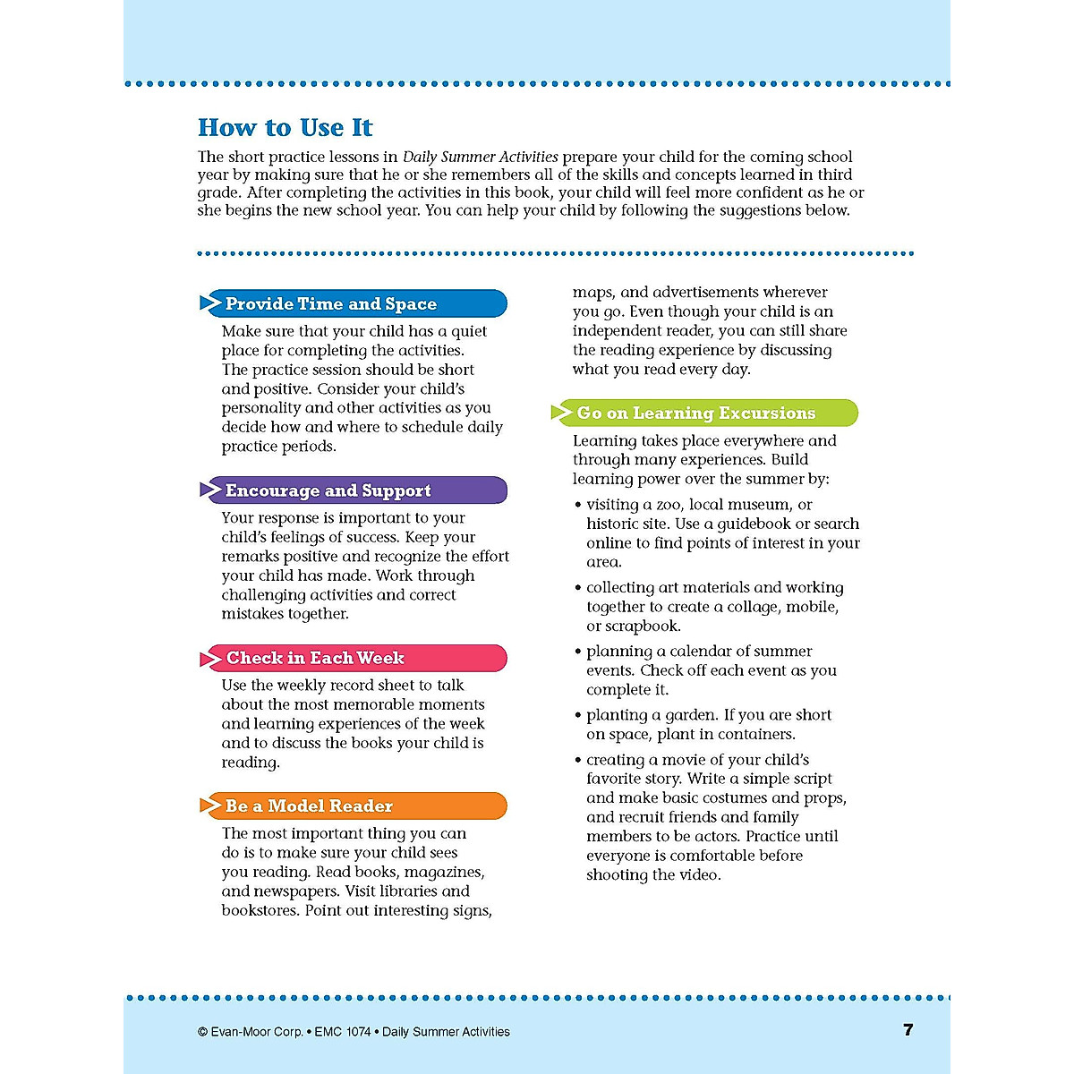 Evan-Moor Daily Summer Activities, Grade 3-4