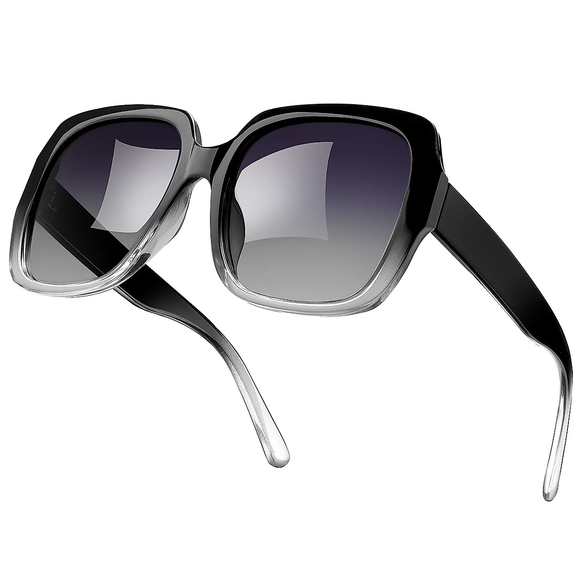 Myiaur Oversized Square Sunglasses for Women Polarized Sunglasses UV Protection for Wide Face for Outdoor Activities