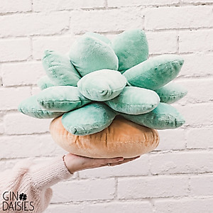 Flower Pillow Succulent Pillow 16" Leaf Pillow | 3D Potted Plant Pillow Plant Plush | Nature Decor Decorative Throw Cactus Pillow | Succulent Gifts Succulent Pillows | Indie Pillow Cute Plant Plushies