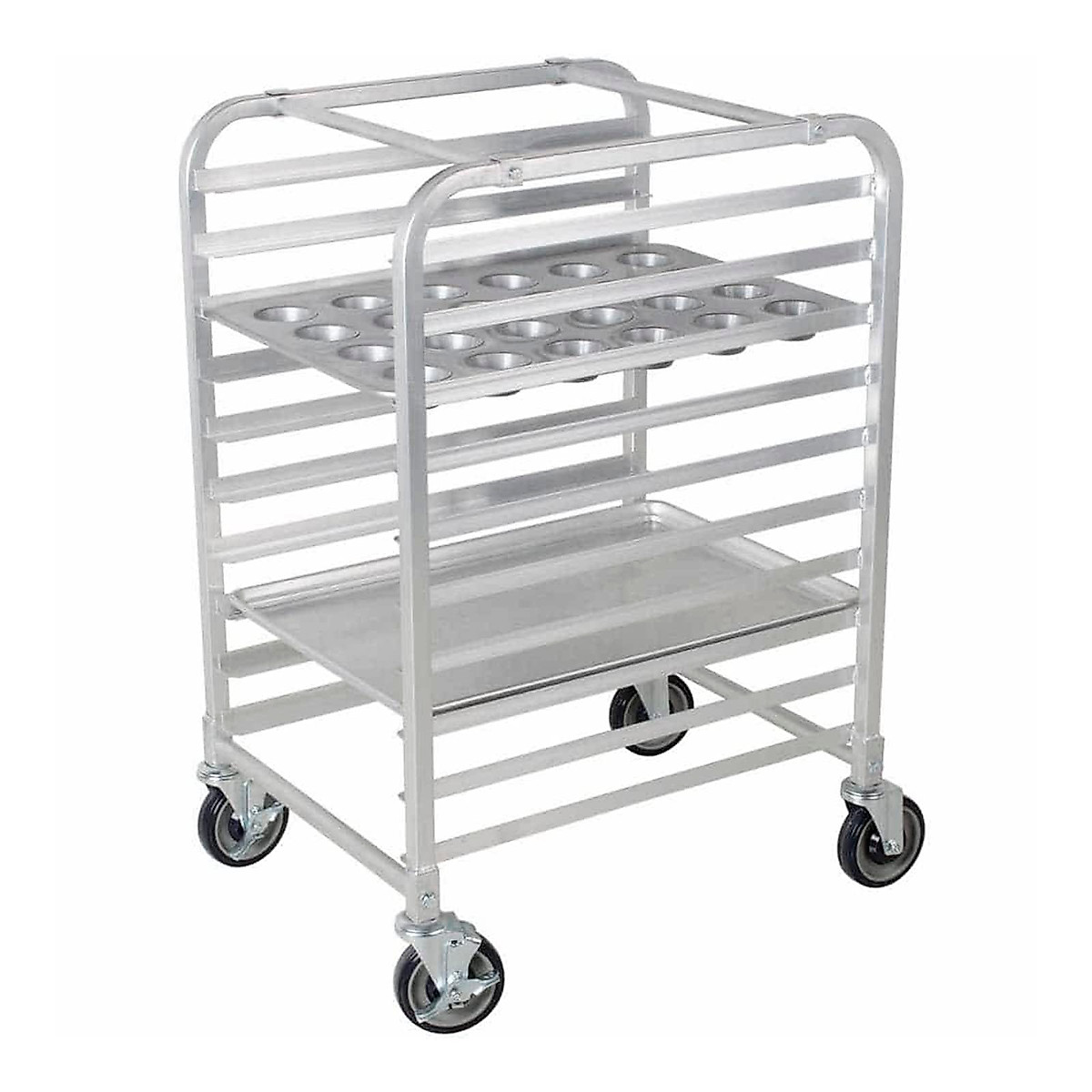 10 Tier Sheet Pan Rack | Commercial Bakery Bun Pan Rack With Wheels