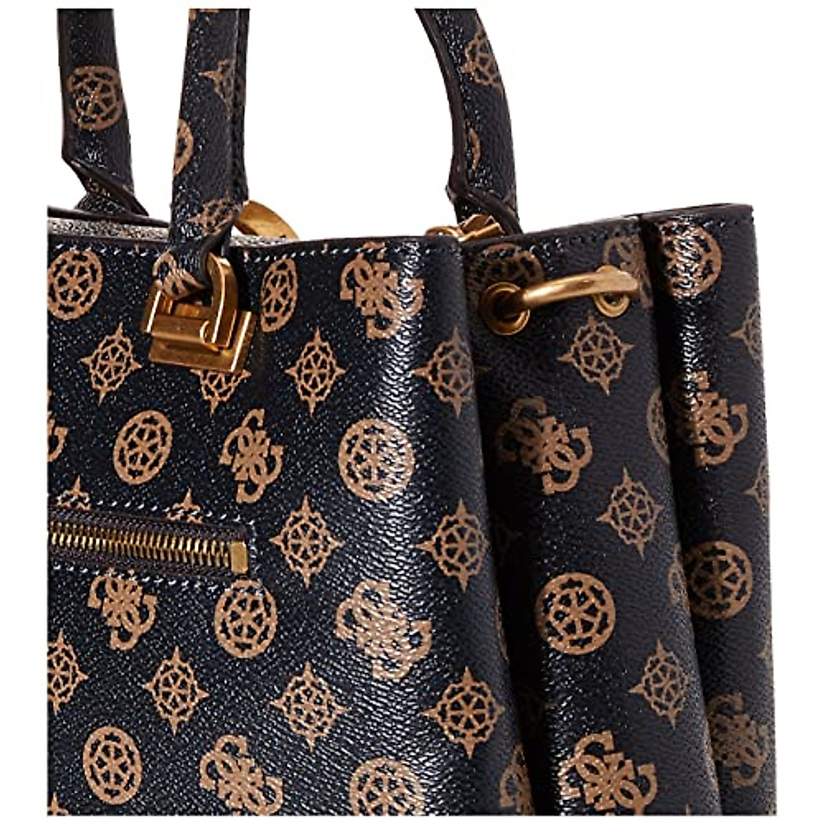 Guess G Vibe Girlfriend Satchel Mocha Logo, Mocha Logo