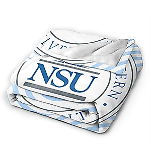 Nova Southeastern University Logo Fleece Blanket, Very Soft Microfiber Flannel Blanket for Couch Warm and Cozy for All Seasons
