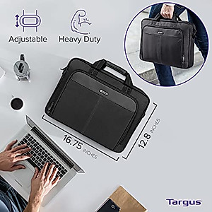 Targus Classic Slim Business Professional Travel and Commuter Bag for 16-Inch Laptop, Black (TCT027US)