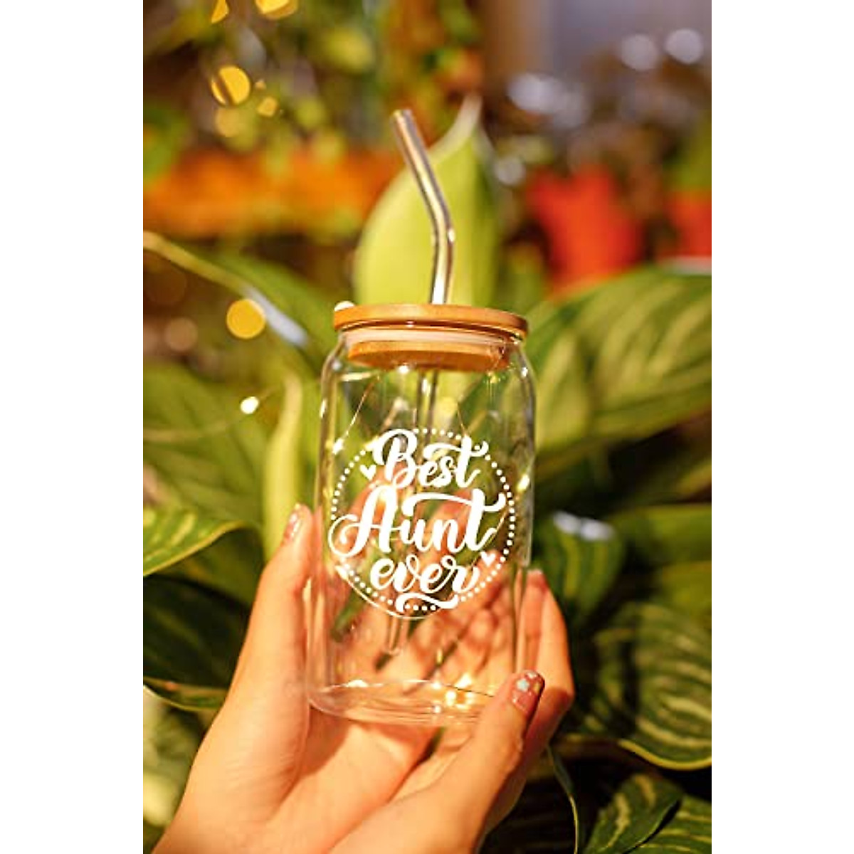 NewEleven Aunt Gifts - Gifts For Aunt From Niece, Nephew - Birthday Gifts For Aunt, New Aunt, Auntie - Best Gifts For Aunt, Auntie, Aunt Announcement, Promoted To Aunt - 16 Oz Coffee Glass