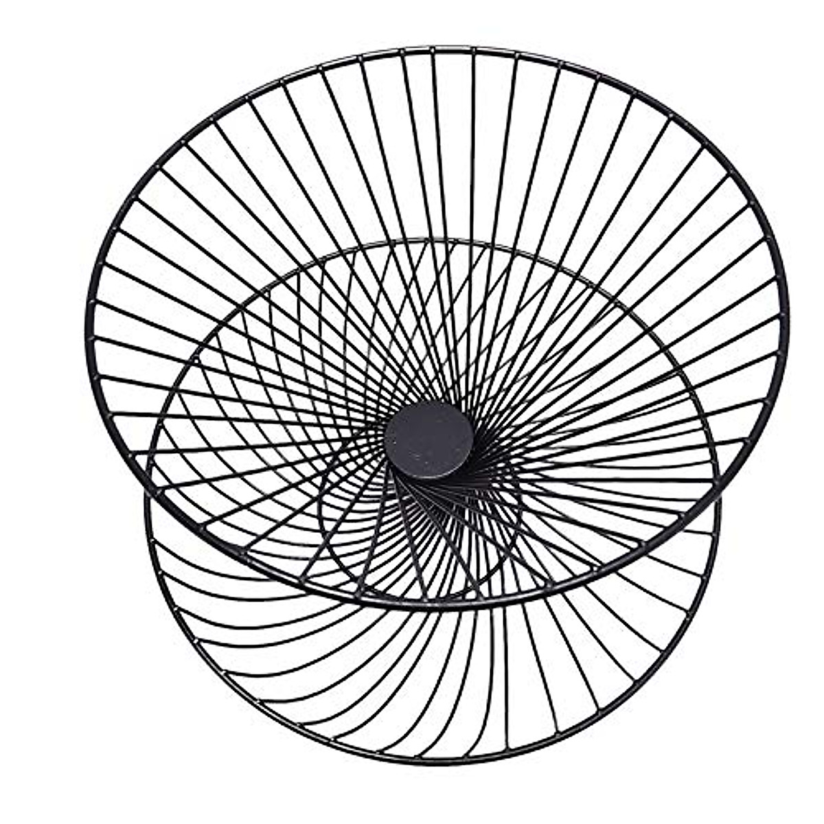 WSZJJ Creative Modern 2 Layer Metal Bowl Kitchen Fruit Basket Champagne Elegant Home Living Room Decoration Storage Basket