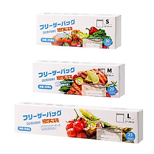 Double seal food storage bags, water proof zipper plastic bags (Medium size 18cm x 20cm) 20pcs