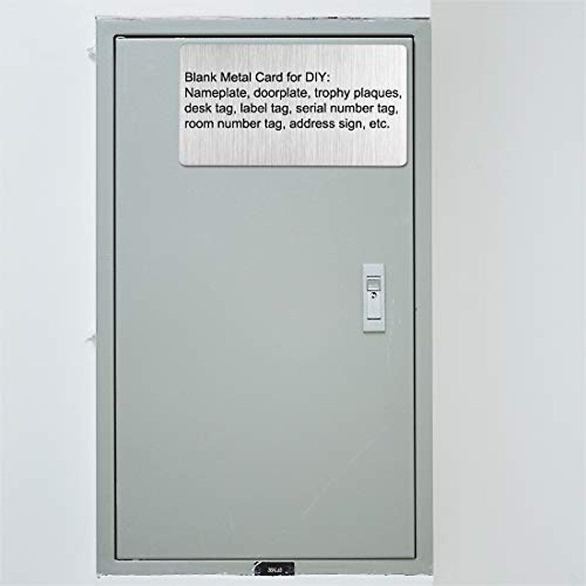 uxcell Blank Metal Card 100x50x0.4mm Brushed 201 Stainless Steel Plate for DIY Laser Printing Engraving Silver Tone 10 Pcs