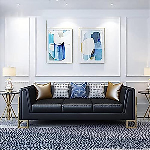 FZZDP Living Room Sofa 3 Seat Lounge Sofa Suitable for Home Or Office Leather Recliner Armchair Furniture