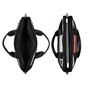 Checkered Pattern Laptop Computer Bag Waterproof Shoulder Messenger Bag 13-15 inch Durable Laptop Tote Bag with Shoulder Strap Handle Lightweight Crossbody Briefcase