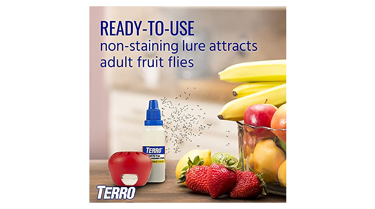 Terro Indoor Fruit Fly Killer - 4 Traps + 180-Day Supply