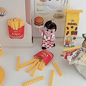 HMELUNE 12 Pcs Potato Chips-Novelty Creative Realistic Potato Chips Crisps Shape Snack Clips Cute Food Carrot Animals Cats Dog Theme Food Snack Bag Clips Kitchen Clips Seal Opened Food Package Sealer