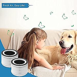 Replacement Filter Compatible with Mooka Allo Air Purifier and Afloia Fillo/Halo Air Purifier, 3-in-1 H13 True HEPA Filtration