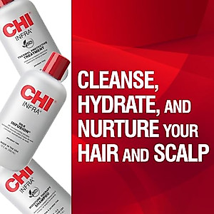 CHI Infra Trio Kit, Includes Infra Shampoo, Infra Thermal Protective Treatment, & Silk Infusion For Hair Strength & Shine, Paraben & Sulfate-free, 3 Products, 12 Oz