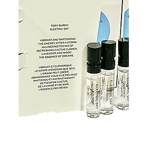 Tory Burch Electric Sky Eau De Parfume Sample Spray Women Perfume 1.5 ml / 0.05 oz (set of 3)