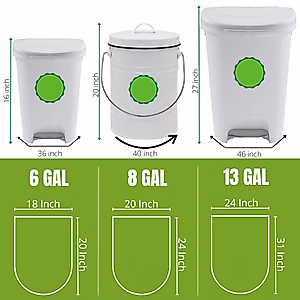 1.75-gallon (6.6L) Compostable, Extra-Thick Countertop Waste Bin Bags| Unscented Leak Proof Bags for Office, Home, Bathroom, Bedroom, Car, Kitchen, Pet(Green)1 Pack| 110 Counts. (1.75 Gallon)