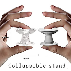 4 Pack Phone Grip,Cell Phone Holder for Smartphone,Finger Kickstand Rotation Stand - Rose Gold Pink Mountain Sunset Tree Marble