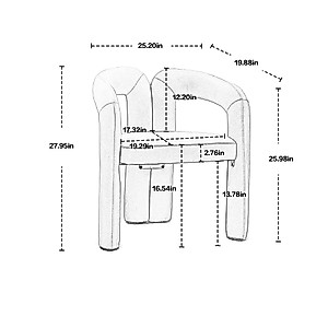 SZLIZCCC Modern Dining Chair Set of 2 Living Room Chairs, Fabric Armchair, Upholstered Barrel Chair for Living Room Kitchen Dining Room (Velvet Olive)