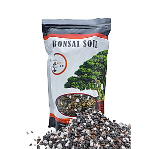 Bonsai Soil All Purpose Mix | Fast Draining Pre Blend Plant | Pumice, Lava, Calcined Clay and Pine Bark ● Potting Pre Mixed Bonsai Plant Soil Mixture by The Bonsai Supply (2 Quart Bag)