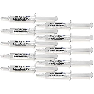 White Teeth Global 10 Syringes (3ml) New Strongest 44% Carbamide Peroxide Teeth whitening Gel