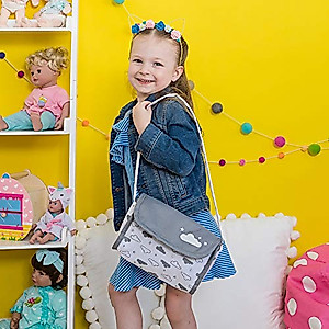 ADORA Baby Doll Diaper Bag with Sturdy Straps, Includes Changing Mat and 2 Doll Diapers (Fits 13" Dolls), Birthday Gift for Ages 3+ - Twinkle Stars