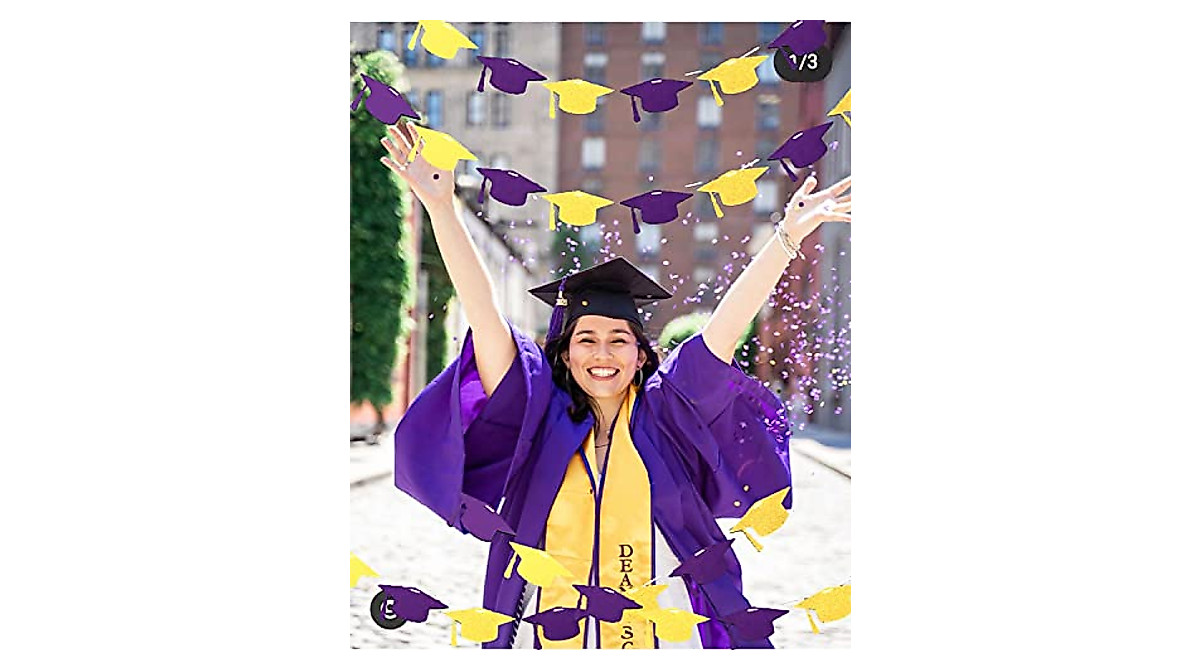 Graduation Party Decorations Purple Gold for 2023 NYU Celebration