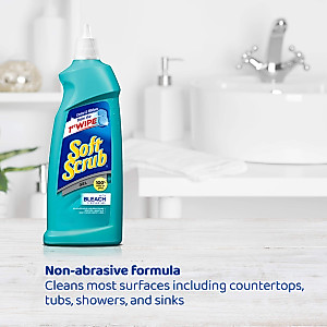 Soft Scrub Gel with Bleach Cleaner, 28.6 Ounces (Pack of 6)