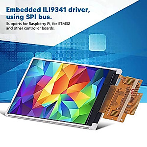 Screen Monitor, SPI Interface ILI9341 Drive Clear Image IPS 240x320 LCD Display Module 2.4in TFT for Repair