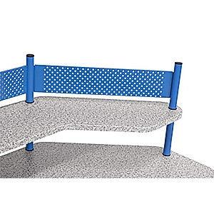 Calico Designs Study Corner Desk, Blue 46"W x 23.5"D x 42.25"H