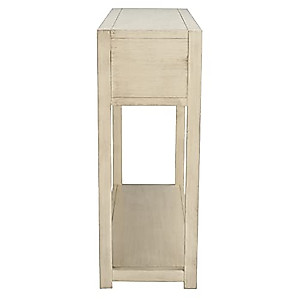 SAFAVIEH Home Collection Sadie Contemporary Antique White 2-Drawer Console Table (Fully Assembled)