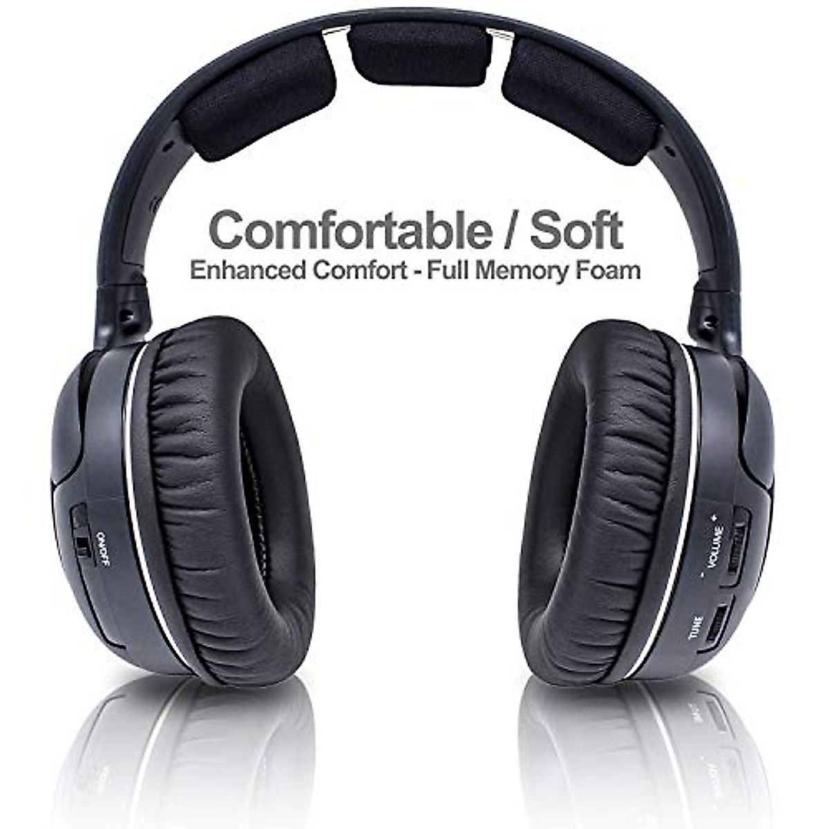 Replacement Ear Pads Compatible with RS120 RS 110 HDR120 Wireless Headphones with 2 ABS Ring - Memory Foam Earpads
