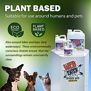 WEB EATER 1 Gal Refill | Spider Pest Control | Web Dissolver | Spider Deterrent