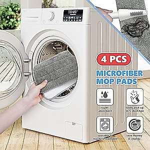 Spray Mops for Floor Cleaning Microfiber Floor Mop for Hardwood Floors Wet Dust Mop Flat Mop Floor Cleaner Mop with 4 Washable Pads 440 Ml Refillable Bottle for Wood Floor Tile Laminate Vinyl Kitchen