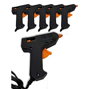 Hot Melt Mini Glue Gun (6 pack) for Arts & Crafts, Schools & Repairs including 2 glue sticks each