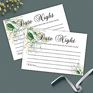 FARHTINANFX Date Night Ideas Cards, Perfect for The Bride and Groom, Husband, Wife, Boyfriend, Girlfriend, Anniversary, Bridal Shower Game 50 Advice Cards (4" x 6")
