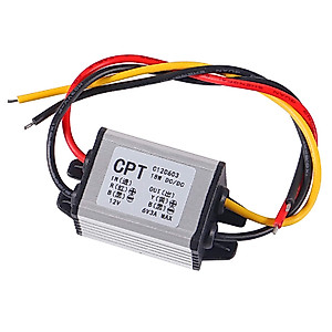 MELIFE Waterproof Car Power Converter DC 9V-22V 12V to DC 6V Buck Voltage Regulator 3A 18W Step Down Volt Module Power Supply Compatible with Vehicle Automotive LED Display Radio