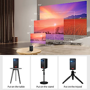 Ivoltronics BYINTEK P70 3D 4K Mini Cinema Smart Android WiFi Portable 1080P Home Theater Video LED DLP Projector with Battery