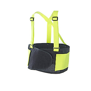 Cordova Back Support Belt with Attached Suspenders, Quick Adjust Elastic Outer Panels