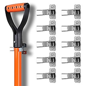 HORUSDY 10 Pack Spring Grip Mop and Broom Holder for Shovel, Rake, Broom, Mop Holder, Etc.