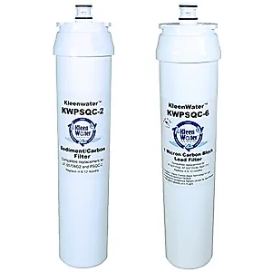 KleenWater KWPSQC-2 and KWPSQC-6 Compatible With Whirlpool WSC200YW and Water Factory for FM-2 & CM-2 Lead Plus Water Filters, Set of 2, Made in the USA