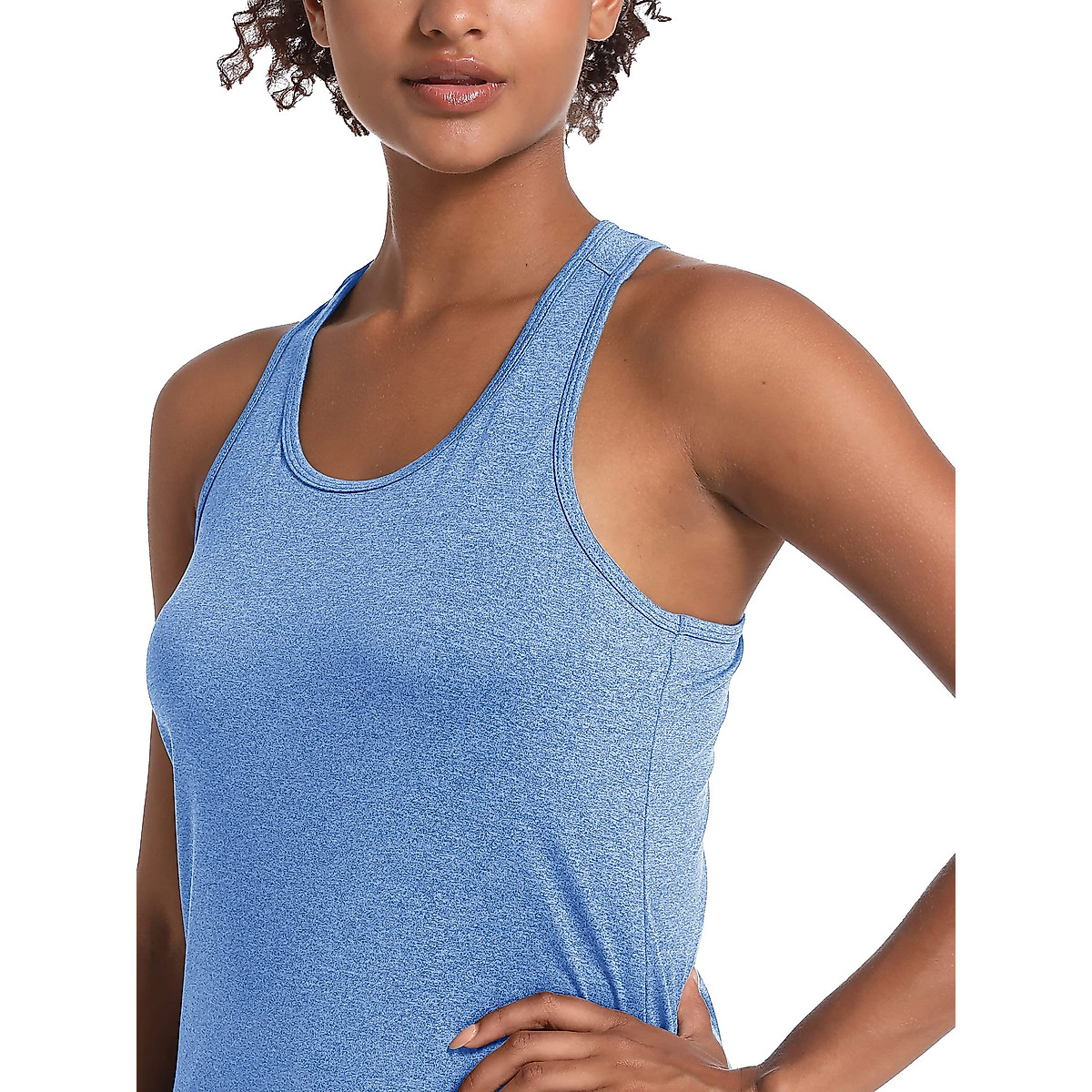 MAGCOMSEN Sleeveless Tops for Women Running Tank Tops for Women Dry Fit Shirts Summer Shirts Womens Tank Tops Gym Tank Tops Yoga Tops Women