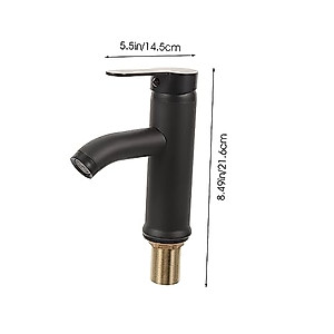 Gadpiparty Single Handle Faucet Sink Faucet Bath Faucet Metal Faucet Waterfall Bathroom Faucet Kitchen Faucet Basin Faucet Waterfall Faucet for Bathroom Sink Black Stainless Steel