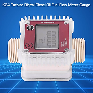 1pc K24 Turbine Fuel Meter Gauge for Chemicals Liquid Water, LCD Display