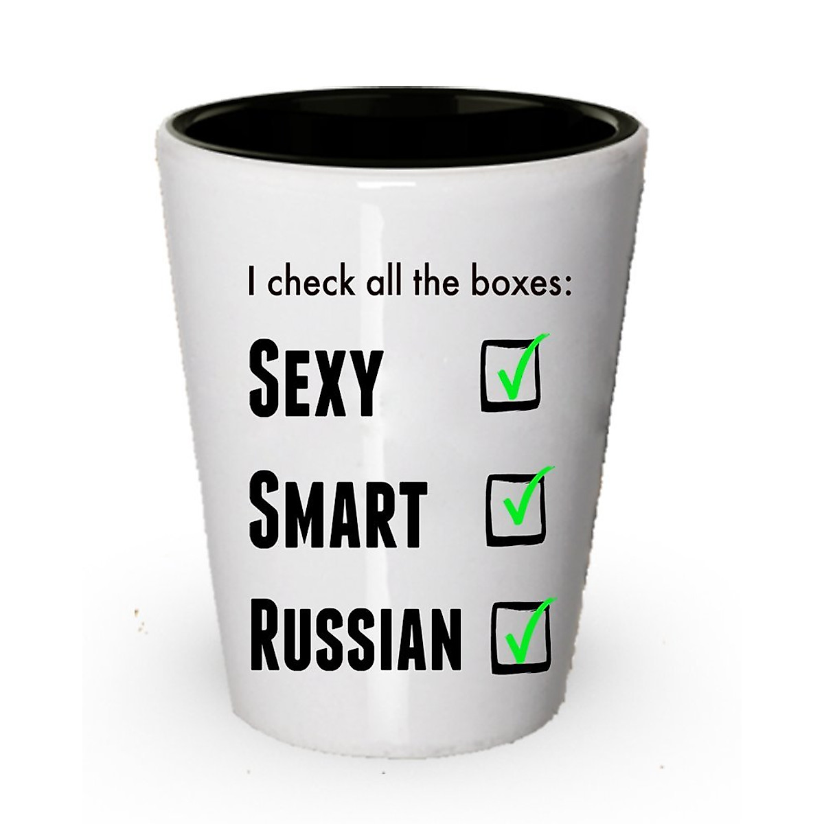 SpreadPassion Funny Russian Pride shot glass For Men or Women