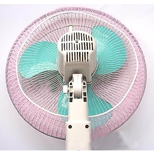 Hacent 4 PCS Family Baby Kid Finger Protector Safety Dustproof Fan Guard Net Mesh Cover, Summer Washable Dustproof Safety Fan Protection, Safety Fan Cover (Pink-4 PCS)