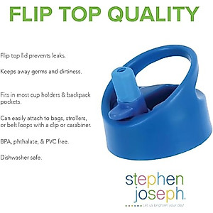 Stephen Joseph, Kids Flip Top Water Bottle, 10 oz Tritan BPA Free, Water Bottle for Girls & Boys, Back to School Flip Top Bottle, Pink Unicorn