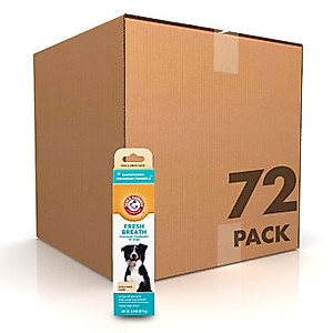 Arm & Hammer for Pets Clinical Care Dental Enzymatic Toothpaste for Dogs | Soothes Inflamed Gums | Safe for Puppies | Fresh Breath Vanilla Ginger - 72 Pack