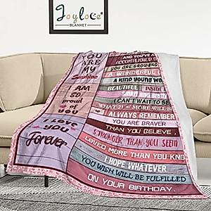 Joyloce 21st Birthday Gifts For Her Blanket 60"X50", 21st Birthday Decorations - Turning 21 Gifts For Women - 21st Birthday Gift Ideas - 21 Bday Decorations - Best Gifts For 21 Year Old Women Blankets